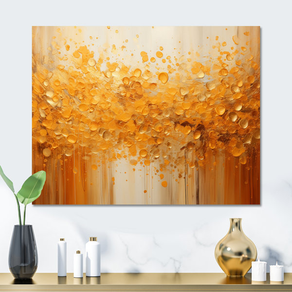 Everly Quinn Amber Glow III On Metal Print | Wayfair